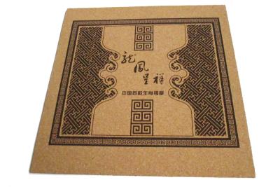 China Custom Printed Cork Placemat Eco Friendly Heat Resistant 30x45cm for sale