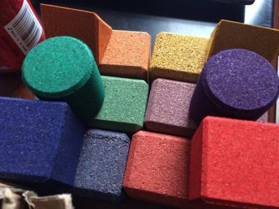China Color Cork Brick Block 100x200mm Natural Insulation Building Material for sale