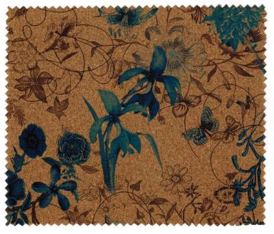 China Cork Fabric Leather for Bags and Shoes with PU Backing Waterproof Dust Resistant 1.4mm Thickness for sale