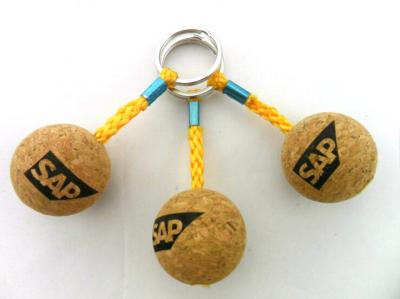 China Floating Cork Keychain Durable Waterproof Key Ring for Boating Fishing Outdoor for sale