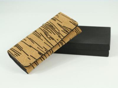 China Natural Cork Raw Material Women Wallet 19x9cm with Card and Money Slot for sale