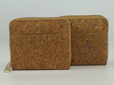 China Mini Cork Raw Material Women Wallet 10x9cm with Card and Money Slot for sale