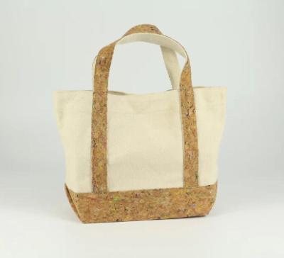 China Wholesale Cork & Canvas 22.5x21cm handbag, customized logo is available for sale