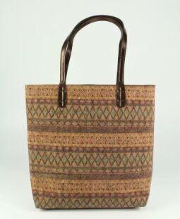 China Wholesale Cork Handbag 34.5x31cm with Eco PVC Handle Custom Color Available for sale