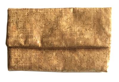 China Mini Style Cork clutch 6.7''x4.5'' with button closure, customized color is available for sale