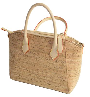 China Women Cork Handbag Wholesale 12.6x5.9x9.8 Inch Eco Friendly Fashion Tote for Gift Shop for sale