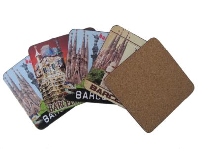 China Popular Mdf cork coaster Customized size and printed logo for home for sale