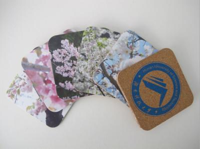 China Popular Mdf cork coaster Customized size and printed logo for home for sale
