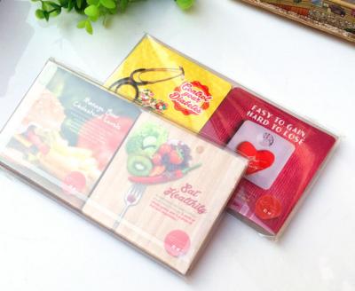 China Custom PVC Box Packaging Wooden Cork Coaster Set with Logo for Home Hotel Use for sale