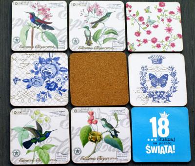 China Custom Wooden Cork Coaster with Varnished Edge 10cm Diameter for Home Hotel Use for sale