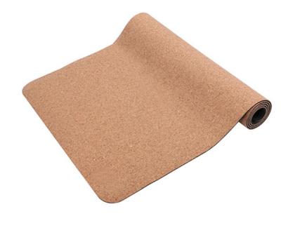 China Eco Friendly Anti Slip Natural Rubber Cork Yoga Mat 6mm Thickness for Gym Pilates for sale
