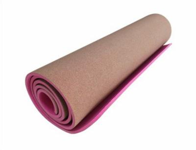 China Custom Logo Eco Friendly TPE Cork Yoga Mat 6mm Thick Non Slip for Wholesale for sale