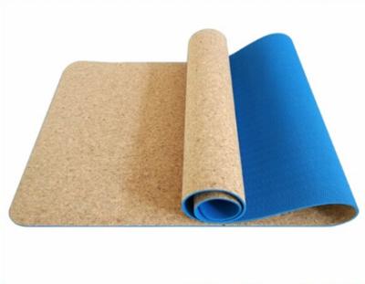 China Custom Eco Friendly TPE Cork Yoga Mat 6mm Thick Non Slip for Wholesale for sale