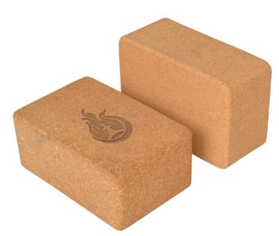 China Eco Friendly Natural Cork Yoga Block 4x6x9 Inch Custom Logo for Yoga Sports for sale