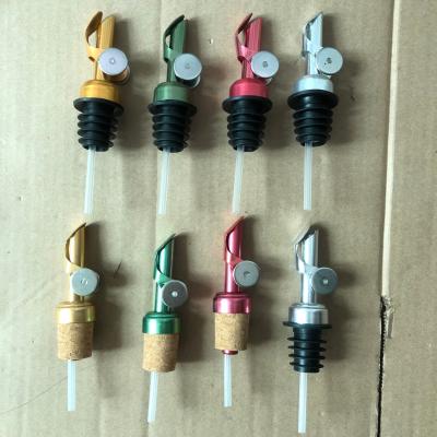 China 12cm Weighted Oil Pourer Self Closing Spout 4 Colors Silver Gold Red Green for sale