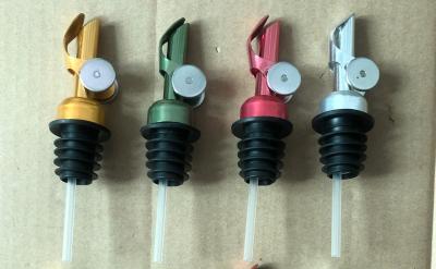 China Self Closing Pourer 12cm Weighted Spout 4 Colors Silver Gold Red Green for sale