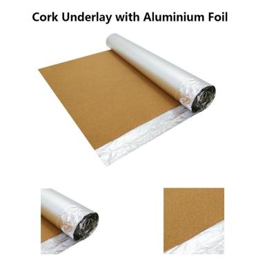 China Corkment Underlay Substrate with Aluminium Foil 200-300kg m3 Density Damp Sound Proof for sale