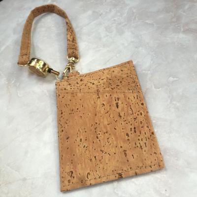 China Natural Cork Money Clip Credit Card Holder RFID Blocking Slim Wallet for sale