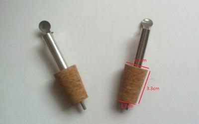 China Stainless Steel Pourer with Cork for Ceramic Olive Oil Bottle 8mm Spout for sale