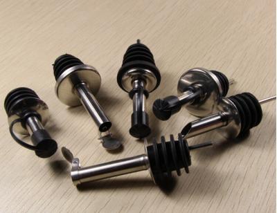 China Stainless Steel Wine Pourer for Ceramic Olive Oil Bottles 2 Pack 8mm Spout for sale