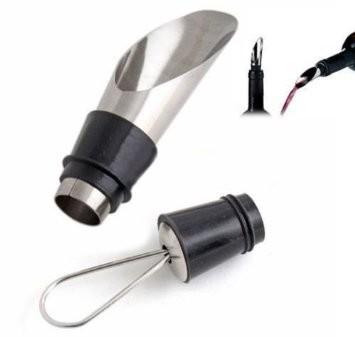China Stainless Steel Wine Pourer for Ceramic Olive Oil Bottles 2 Pack 8mm Spout for sale