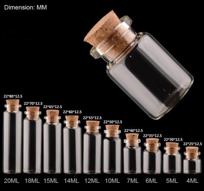 China Sea Salt with Dried Flowers in Clear Glass Vials Cork Lid 50ml for sale