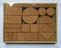 China Natural Cork Building Blocks 25PCS Set Eco Friendly Educational Toys for Toddlers Safe Quiet for sale