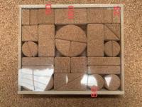 China Natural Cork Building Blocks 25PCS Set Eco Friendly Educational Toys for Toddlers Safe Quiet for sale