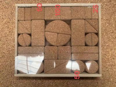 China Natural Cork Building Blocks 25PCS Set Eco Friendly Educational Toys for Toddlers Safe Quiet for sale