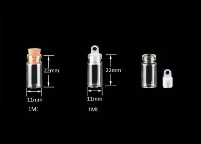 China 11mm Small Mini Glass Bottles Jars with Cork Stoppers for Art Crafts Decorations for sale