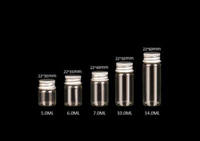 China 22mm 2017 Hot Sale Glass Jars Bottles with Aluminium Lid for Storage Good Quality Competitive Price for sale