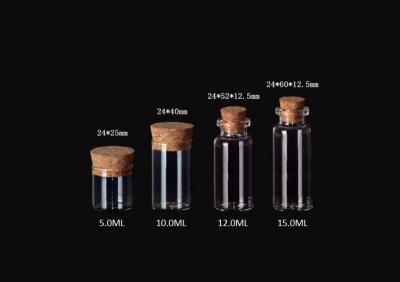 China 24mm 2017 Wholesale Glass Jars with Cork Lid 100ml Storage Bottles Good Quality for sale