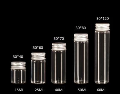 China 30mm Clear Glass Jars with Aluminum Lids 100ml 200ml for Storage B2B Wholesale for sale