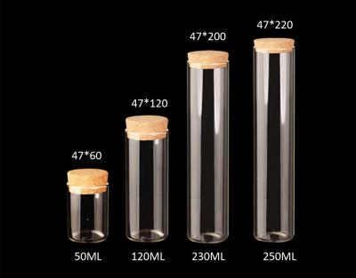 China 47mm Glass Jars with Cork Lids 100ml for Jewelry Party Favors DIY Projects Decoration for sale