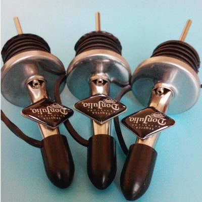 China Custom Logo Stainless Steel Wine Pourer for Oil Bottle 8mm Spout 2 Hole Design for sale