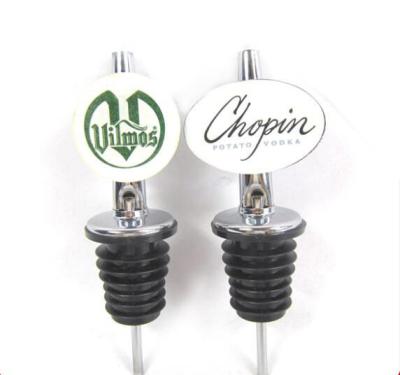 China Stainless Steel Wine Pourer Spout Stopper 2-in-1 Drip-Free Design 8mm Opening for sale