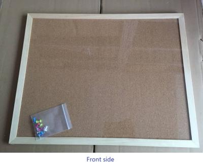 China 16x20 Inch Cork Bulletin Board with Pine Frame for Office Wall Mounted Memo Board for sale