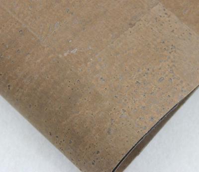 China 1.35m Width Natural Cork Fabric Brown Color Eco Friendly Leather for Bag Making for sale
