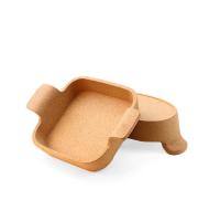 China Custom Anti-Slip Cork Base Pad Heat Insulation Mat for Ceramic Tray 30x30cm BSCI Certified for sale