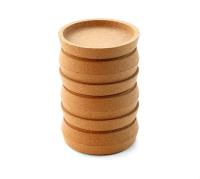 China BSCI Certified Custom Cork Candle Holder Base Aromatherapy Tray Home Decor 10cm Diameter for sale