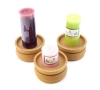 China BSCI Certified Custom Cork Candle Holder Base Aromatherapy Tray Home Decor 10cm Diameter for sale