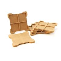 China BSCI Certified Factory Custom Square Groove Cork Coaster Eco-Friendly Heat Insulation Anti-Scald Molded Cork Mat for sale