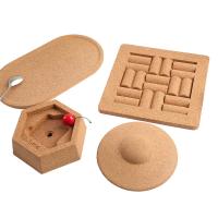 China BSCI Certified Factory Eco-friendly Special-shaped Molded Integrated Cork Storage Box, Message Board, Cork Coaster & Gift Box Customization for sale