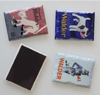 China 7x7cm Ceramic Fridge Magnet with Cork Back for Gift and Promotion Use for sale
