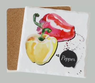 China White Ceramic Square Trivet 16x16cm with Cork Bottom for Kitchen Pan Protection for sale