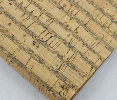 China Natural Square Texture Cork Fabric 1.4m Width for Wallet Making Eco Friendly Material for sale