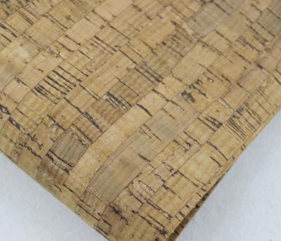 China Dark Black Cork Fabric 1.35m Width by Yard for Handbag Wallet Making Durable Eco Friendly for sale