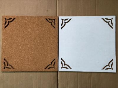 China Natural Cork Bulletin Board 12x12 Inch 4 Pack Hollow Flower Shape Wall Mounted for sale