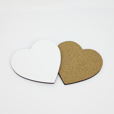 China Heart Shape Sublimation MDF Blank Coaster 110x110mm for Gift Promotion for sale