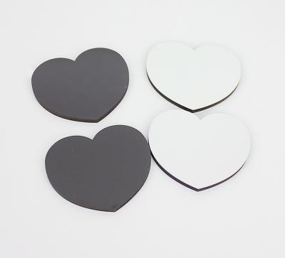 China Wholesale Heart Shape 60x54mm Sublimation Blank Fridge Magnet for Home Decor for sale